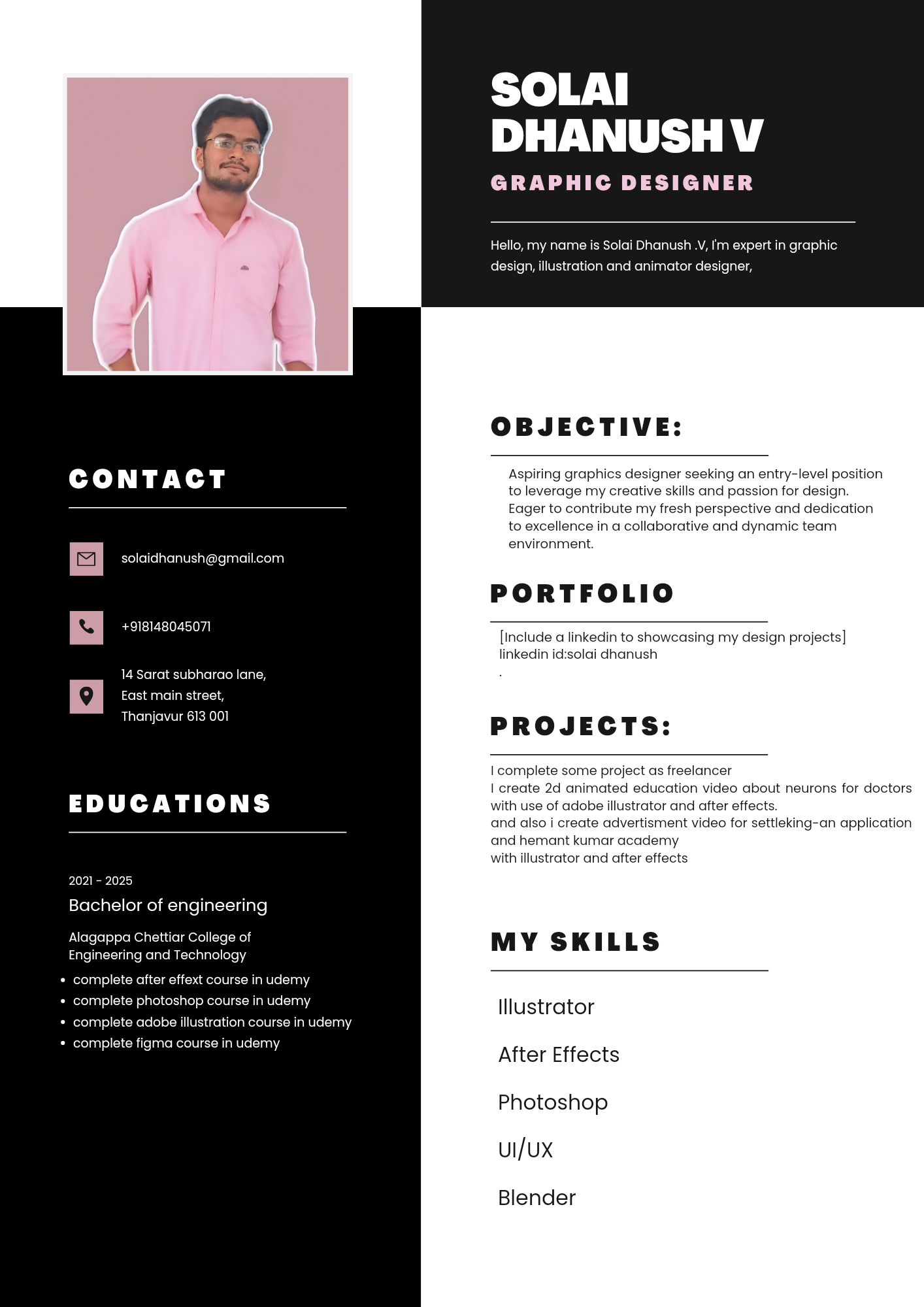 Solai Dhanush Graphic Designer